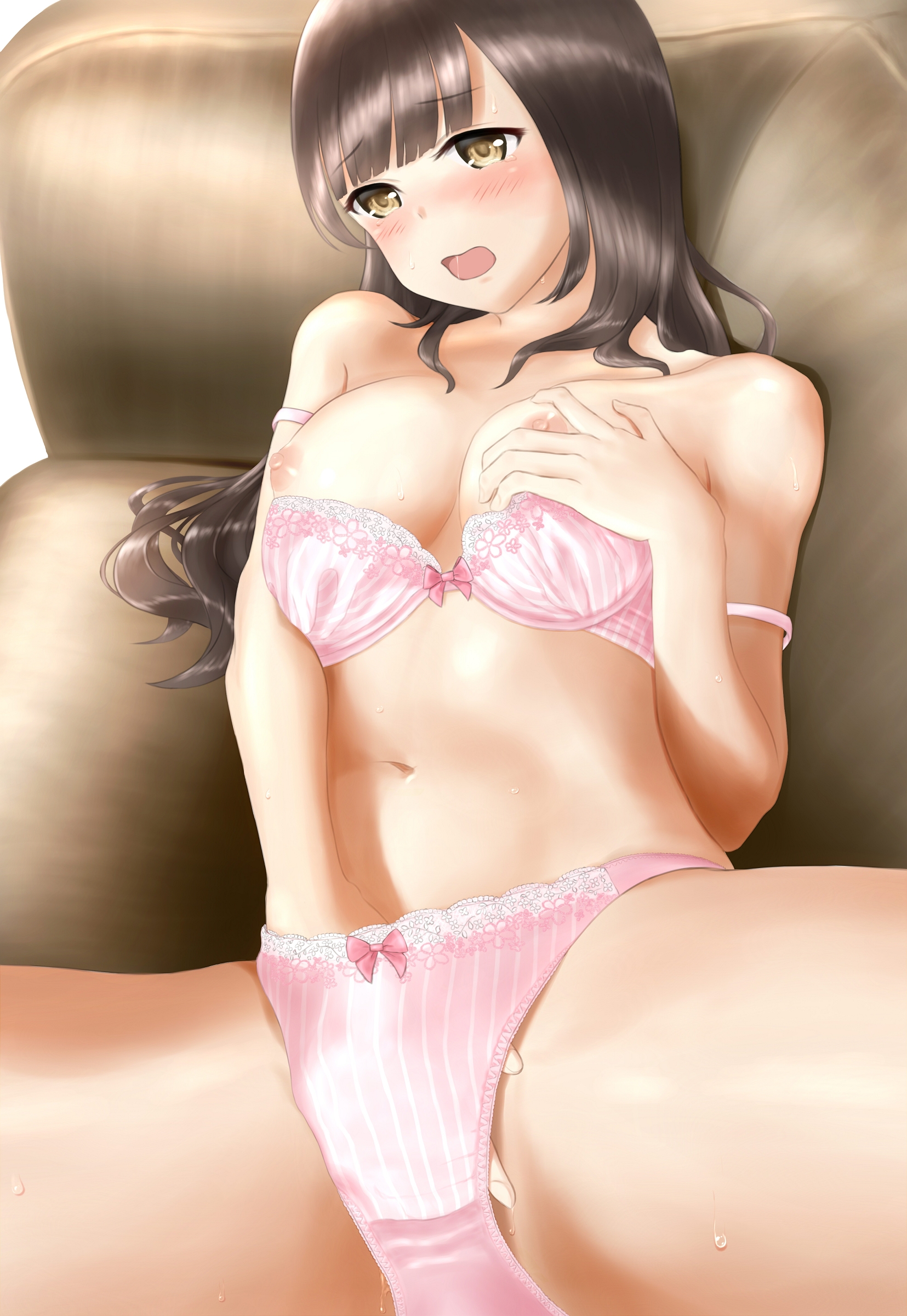 Rule 34 Bare Arms Bare Hips Bare Legs Bare Shoulders Bow Bow Bra Bow Panties Bra Bra Pull Bra